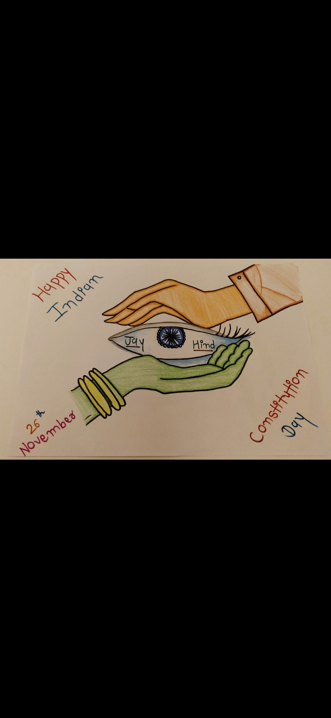 Constitution day drawing – India NCC