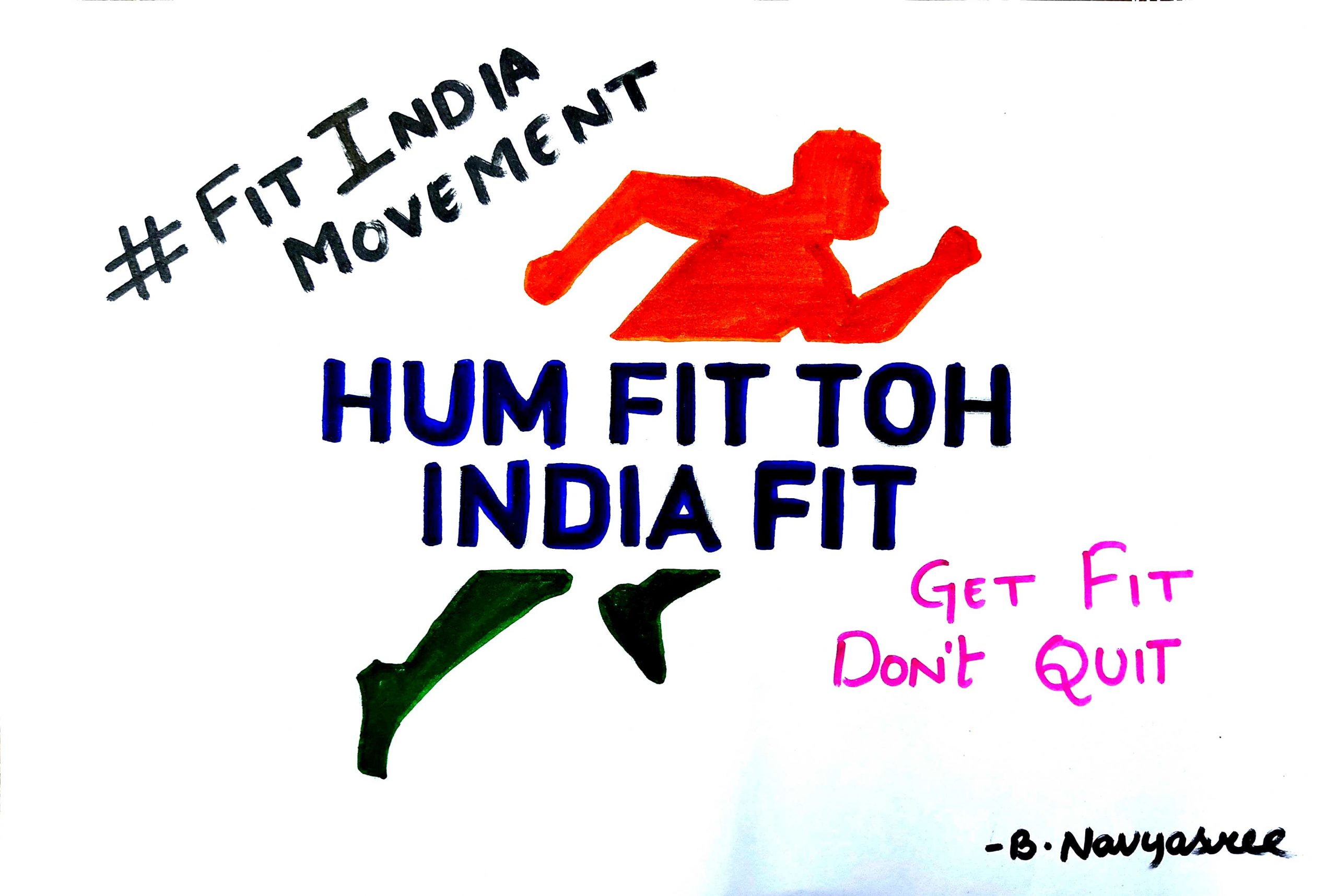 Poster on Fit India – India NCC