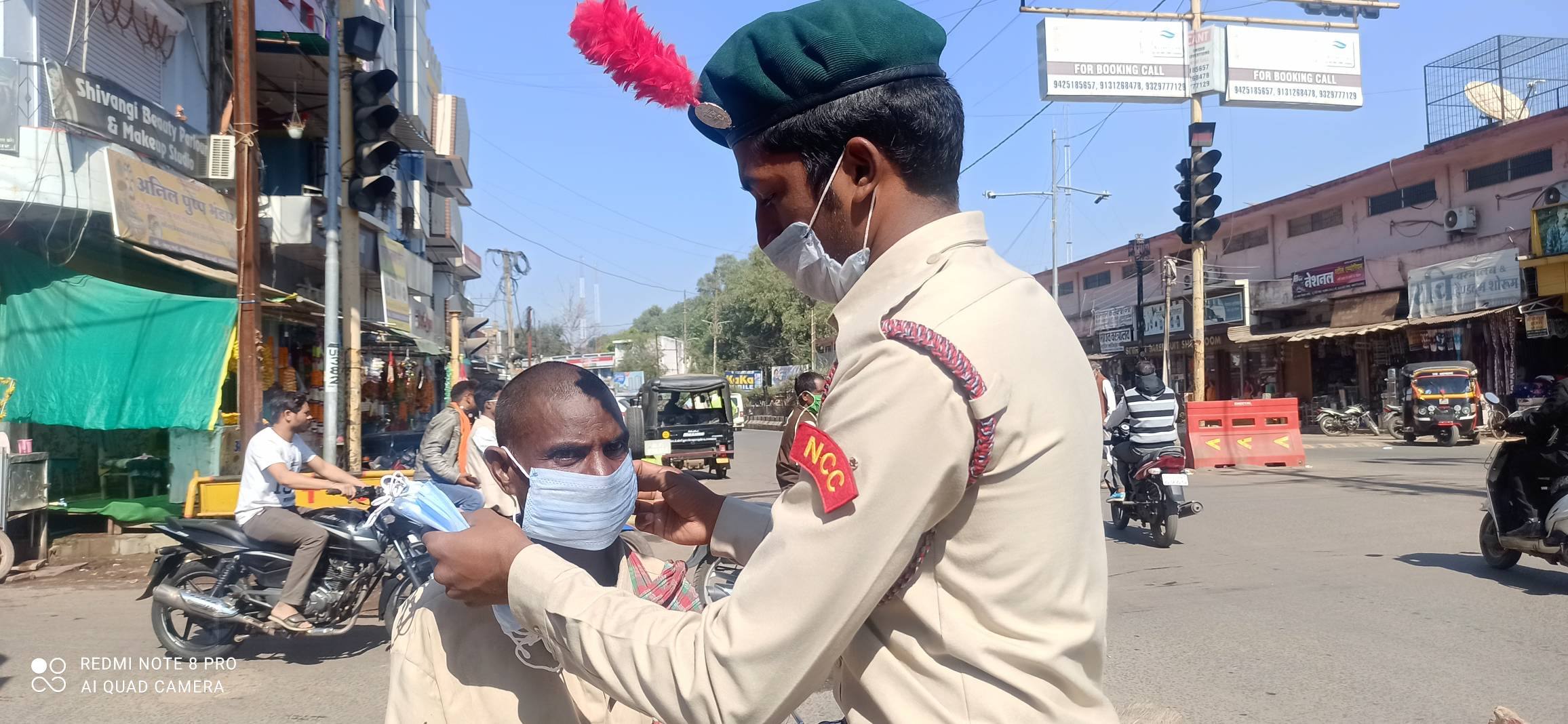 COVID-19 Awareness & Masks Distribution – India NCC