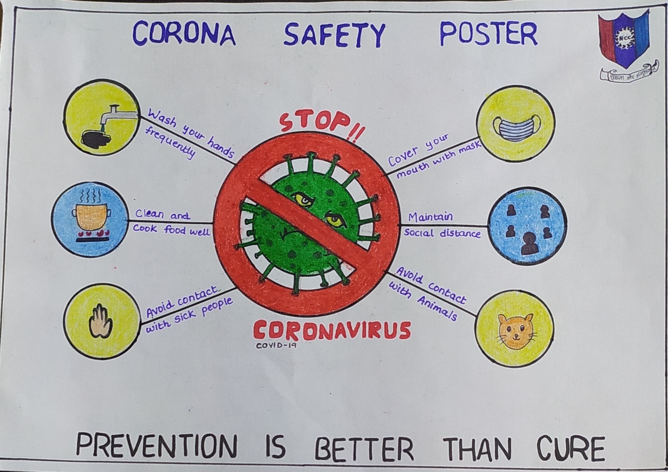 NCC Corona safety poster – India NCC