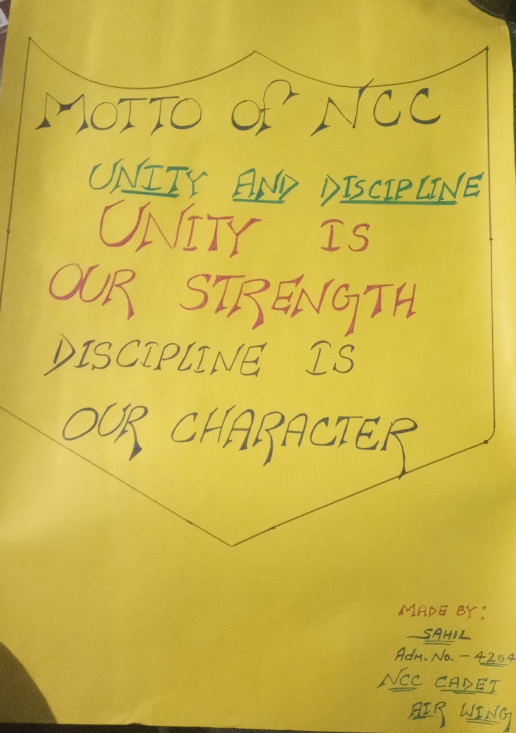 Motto of NCC – India NCC