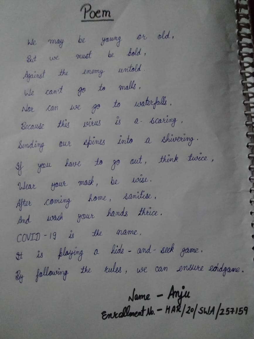 Poem (covid-19) – India NCC