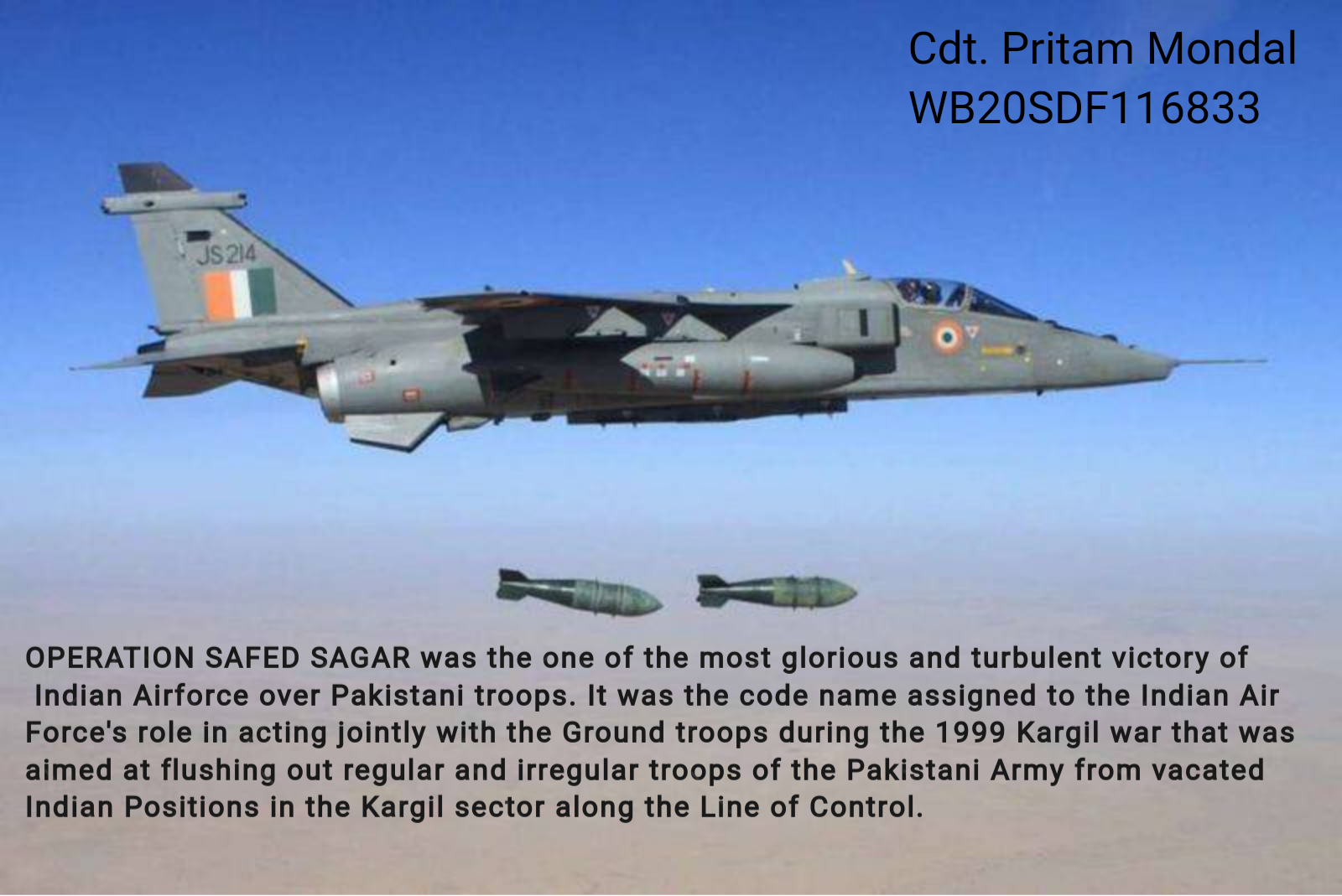 Poster on OPERATION SAFED SAGAR – India NCC