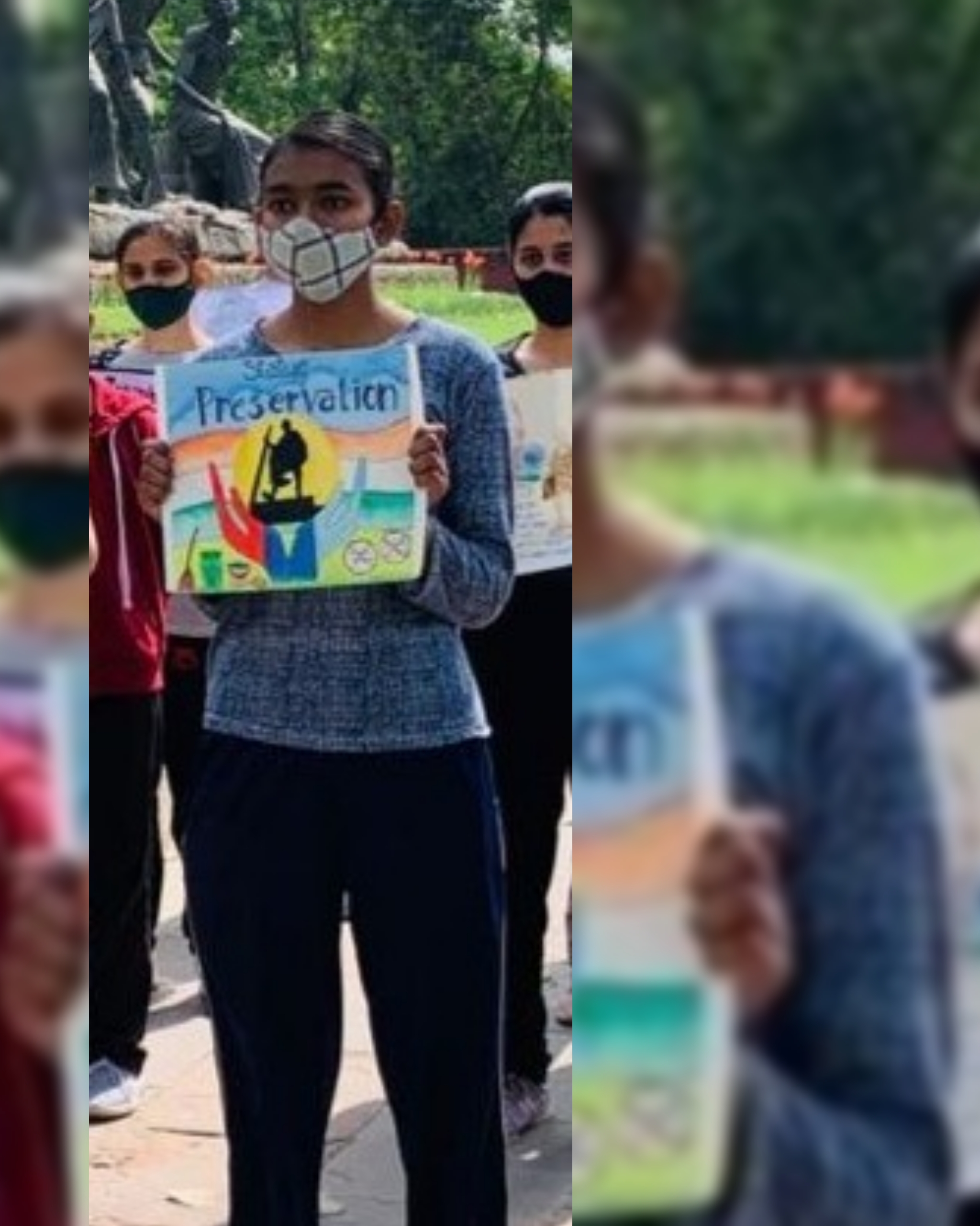 Statue cleaning – India NCC