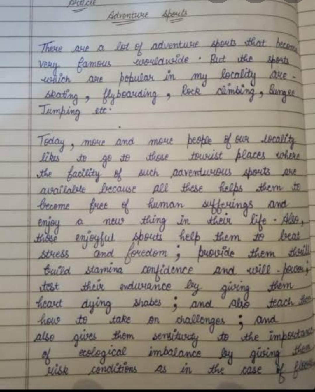 Adventure – India NCC