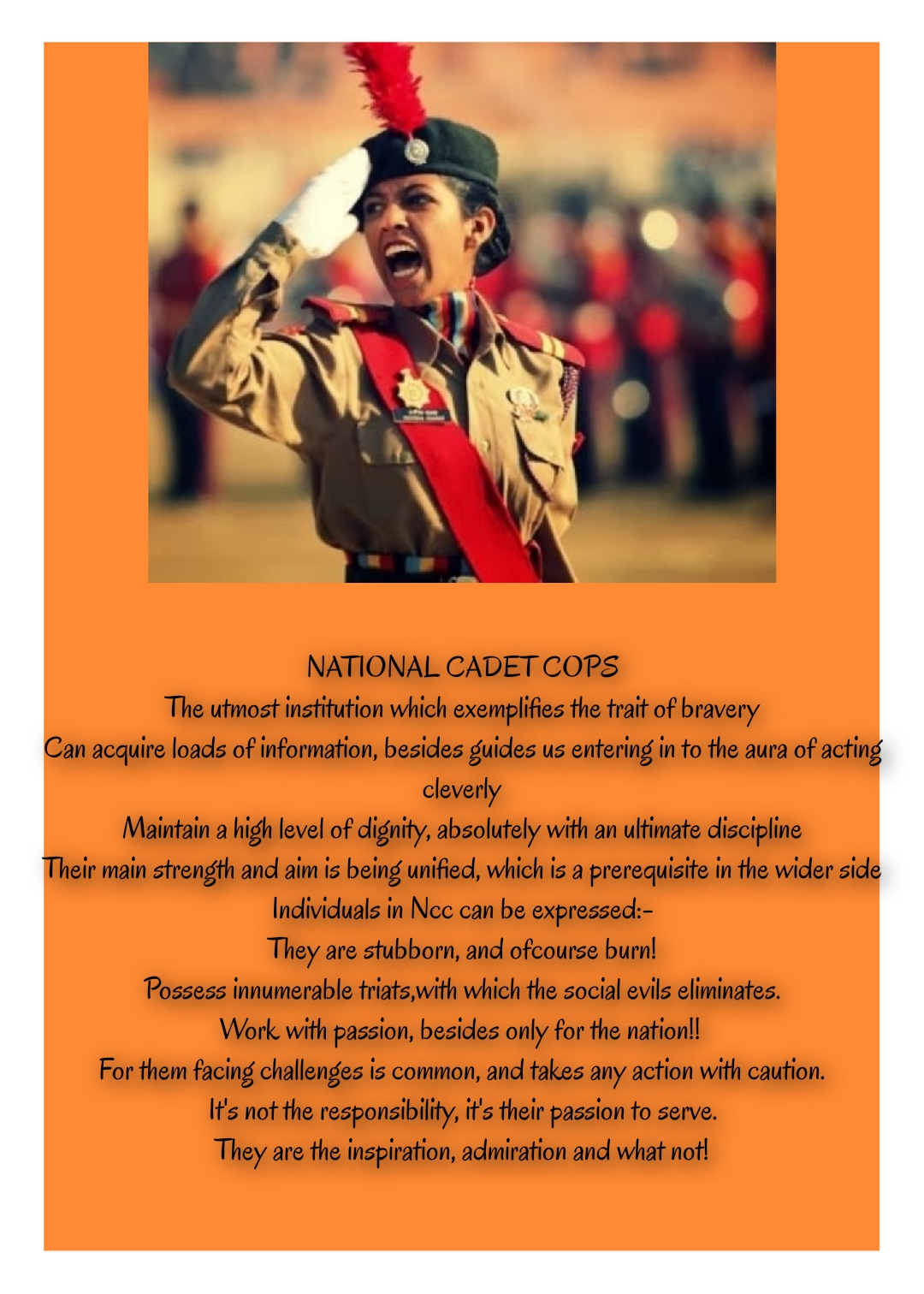 Activities done in Ncc – India NCC