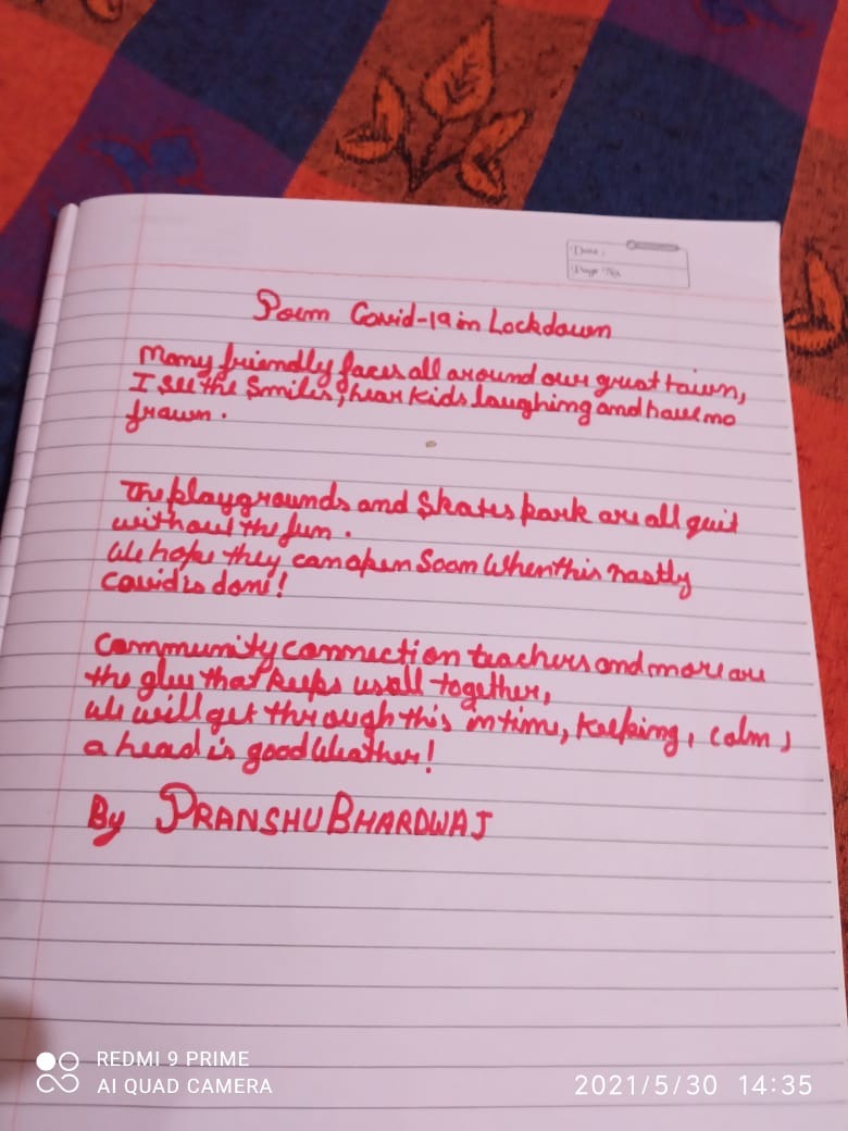 Poem covid 19 in lockdown – India NCC