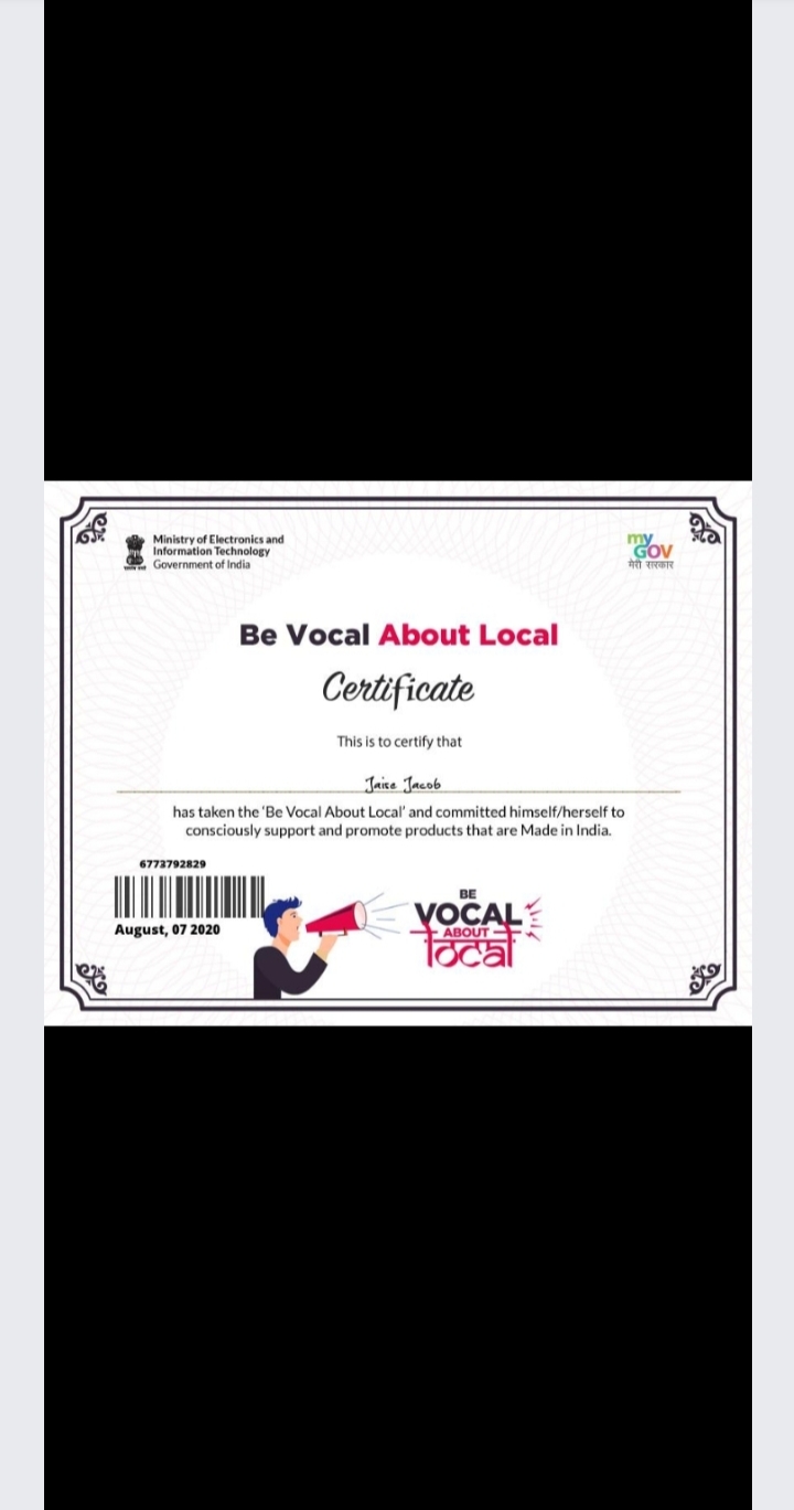 Be vocal About Local – India NCC
