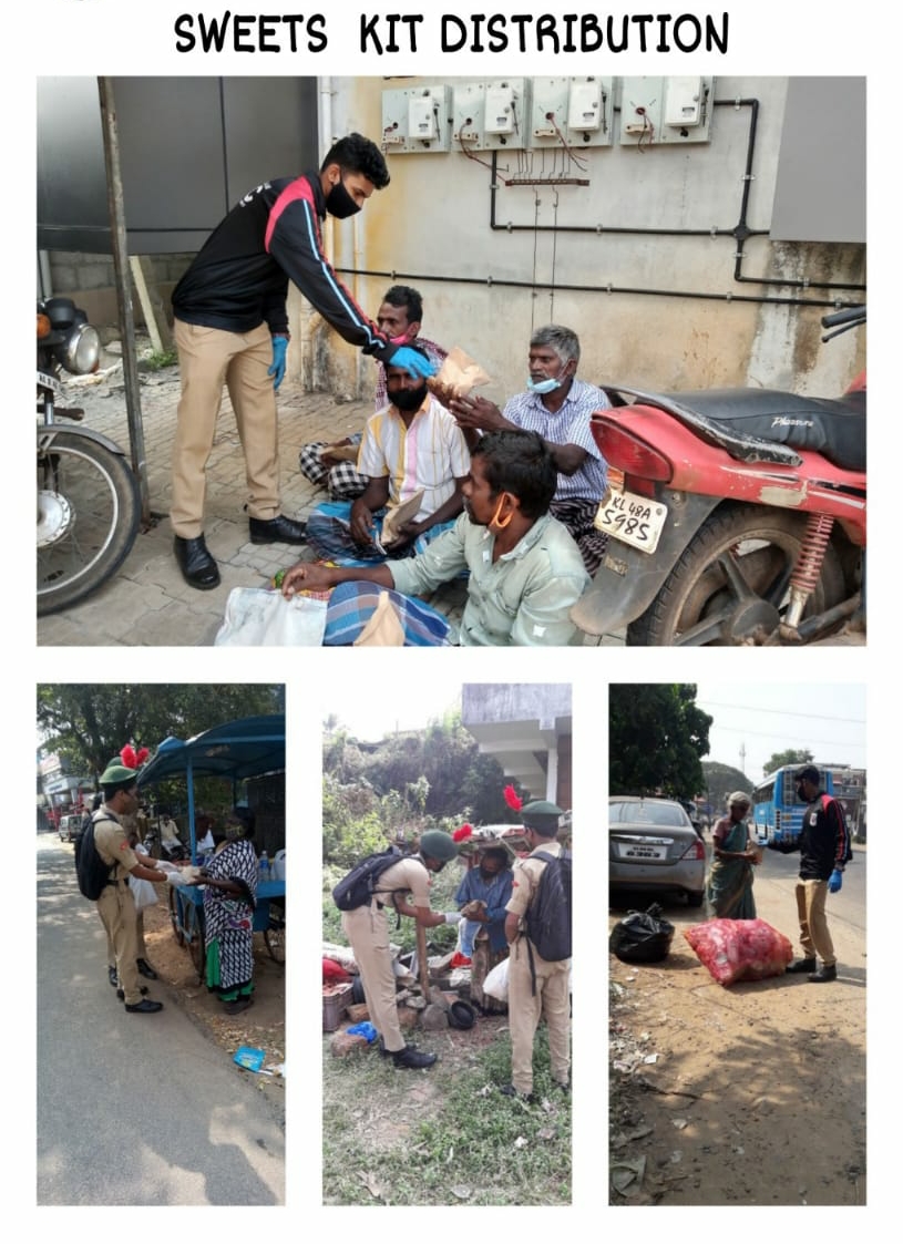 Sweets kit distribution – India NCC