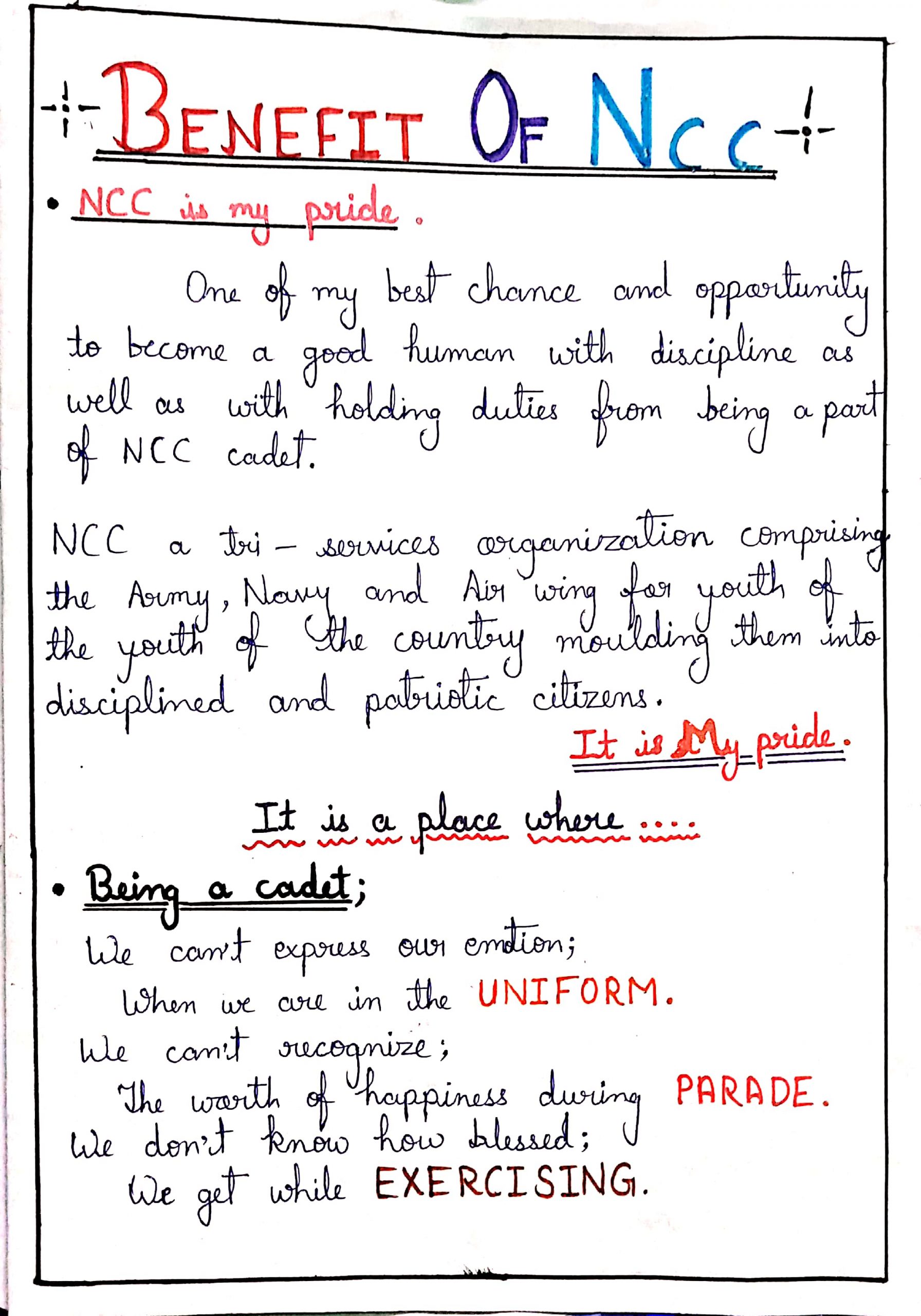 Poem – India NCC