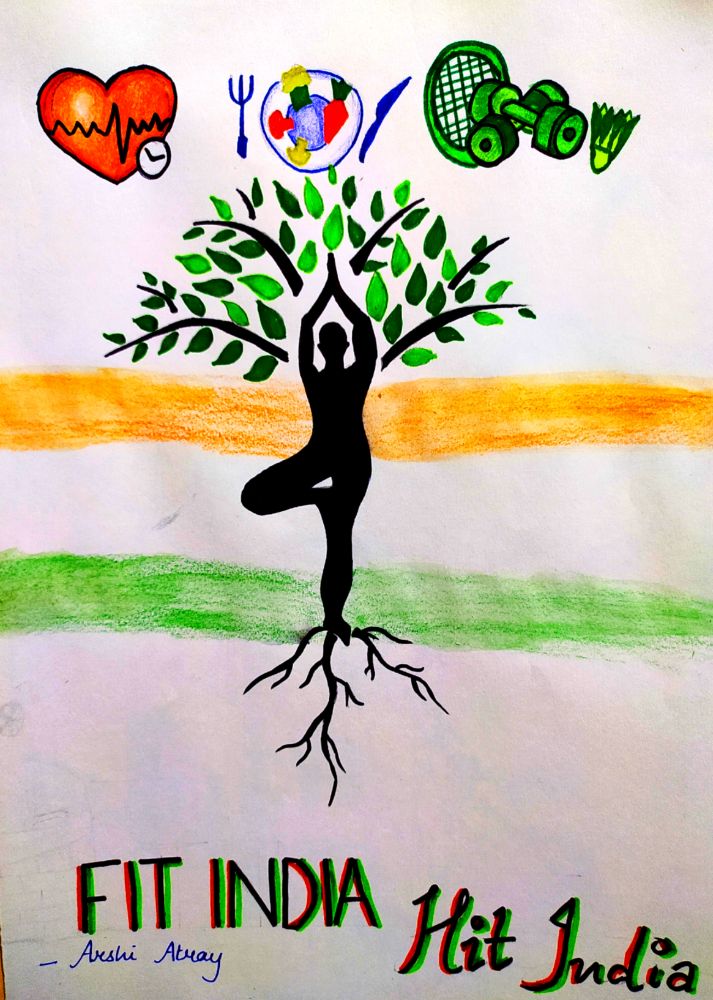 Poster On Fit India – India NCC