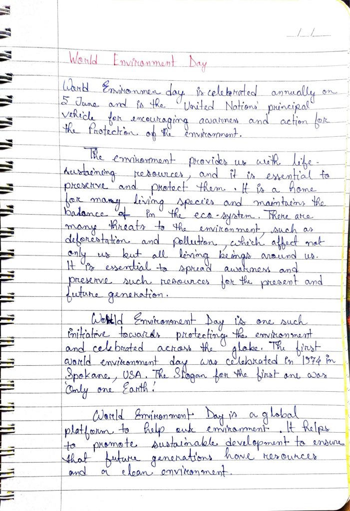 World Environment day article – India NCC