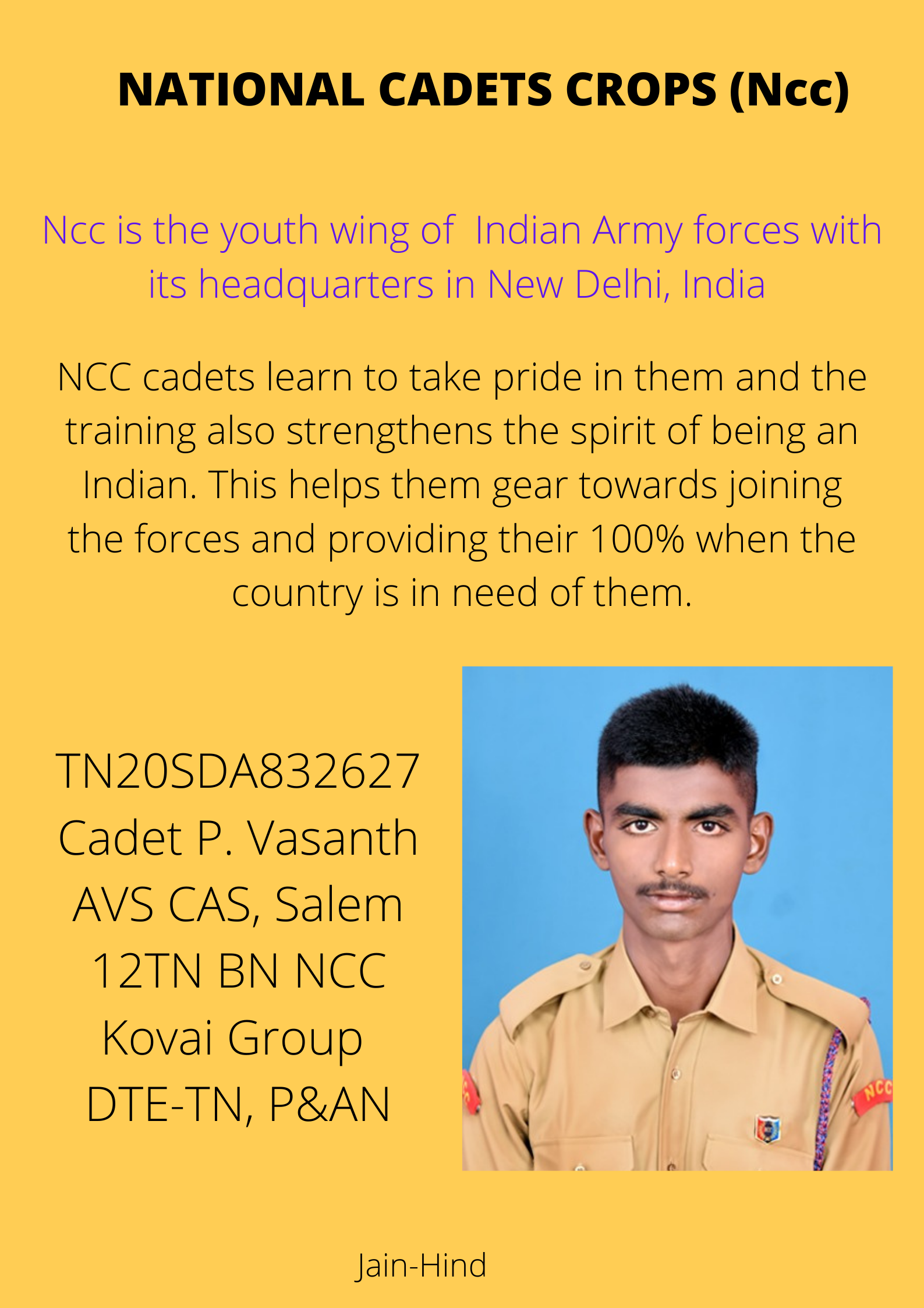 Feed back of ncc experience – India NCC