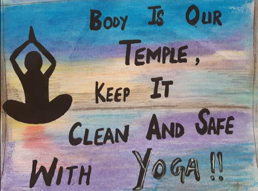 Poster making on yoga day – India NCC