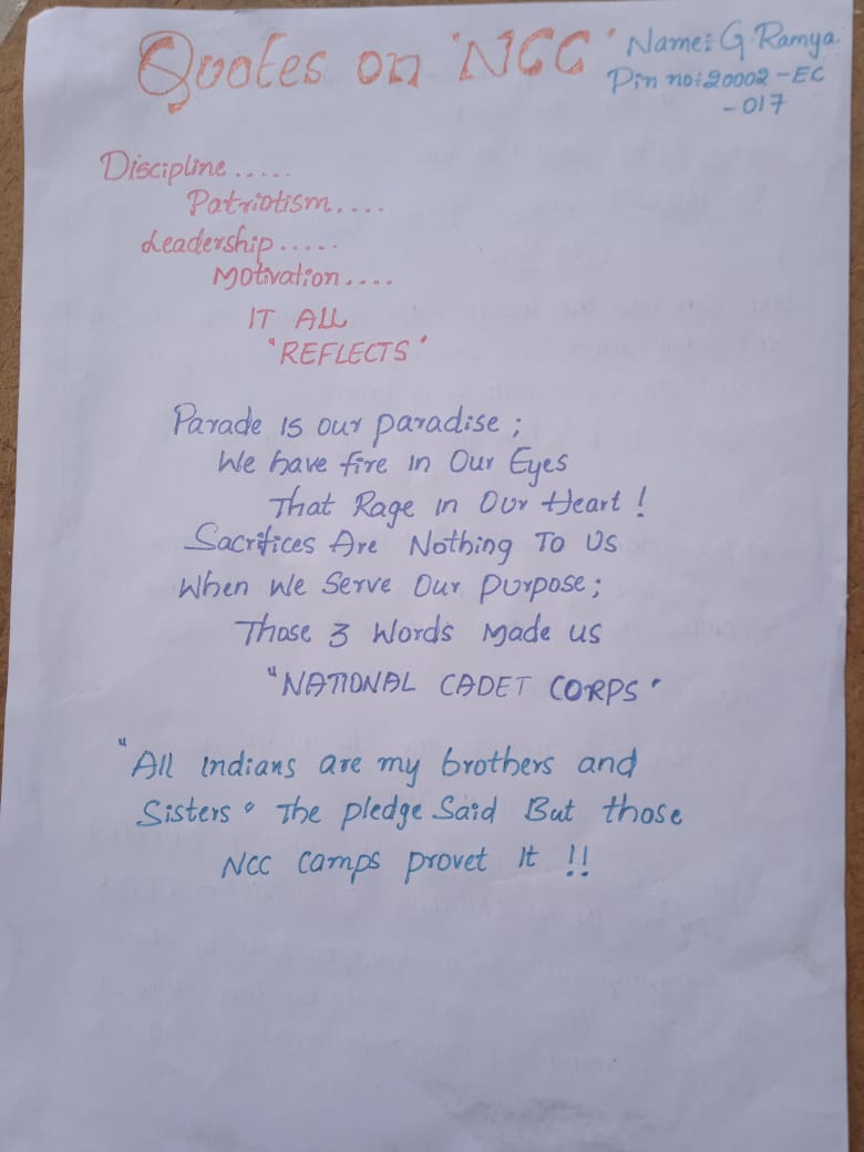 Quotes on NCC – India NCC