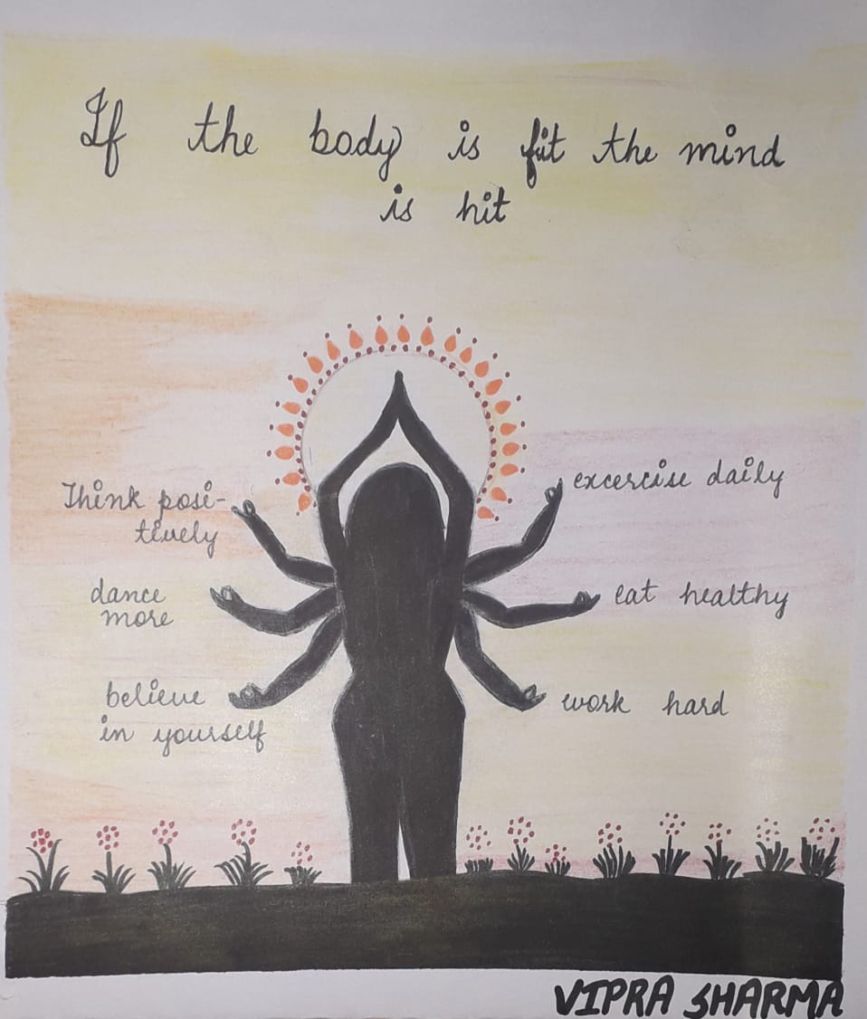 Poster on Fit India movement – India NCC