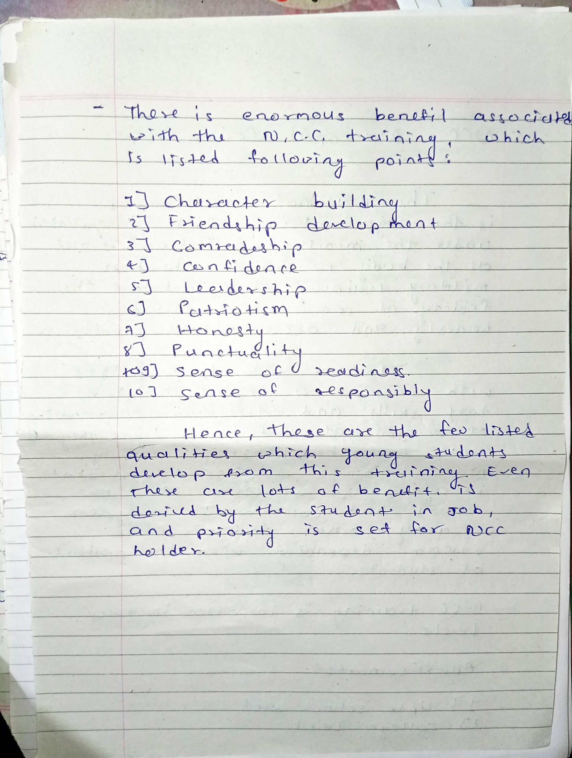 Information about NCC – India NCC