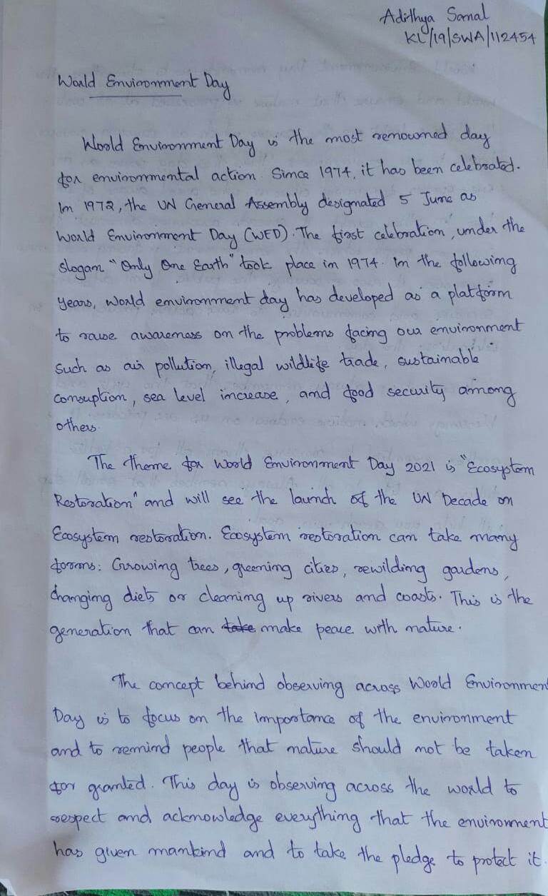 World environment day – India NCC