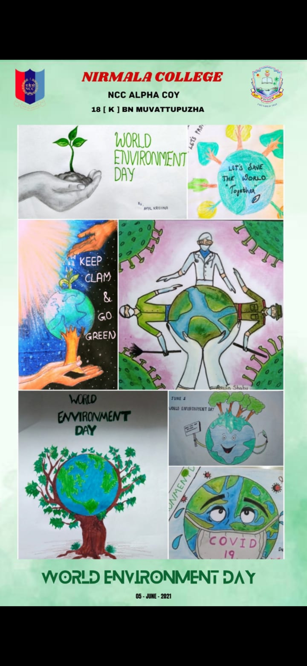 Making poster based on environmental day – India NCC