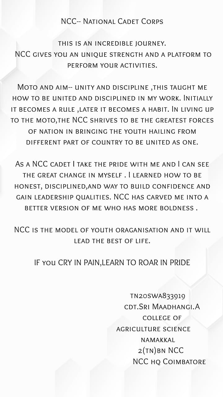 NCC article – India NCC