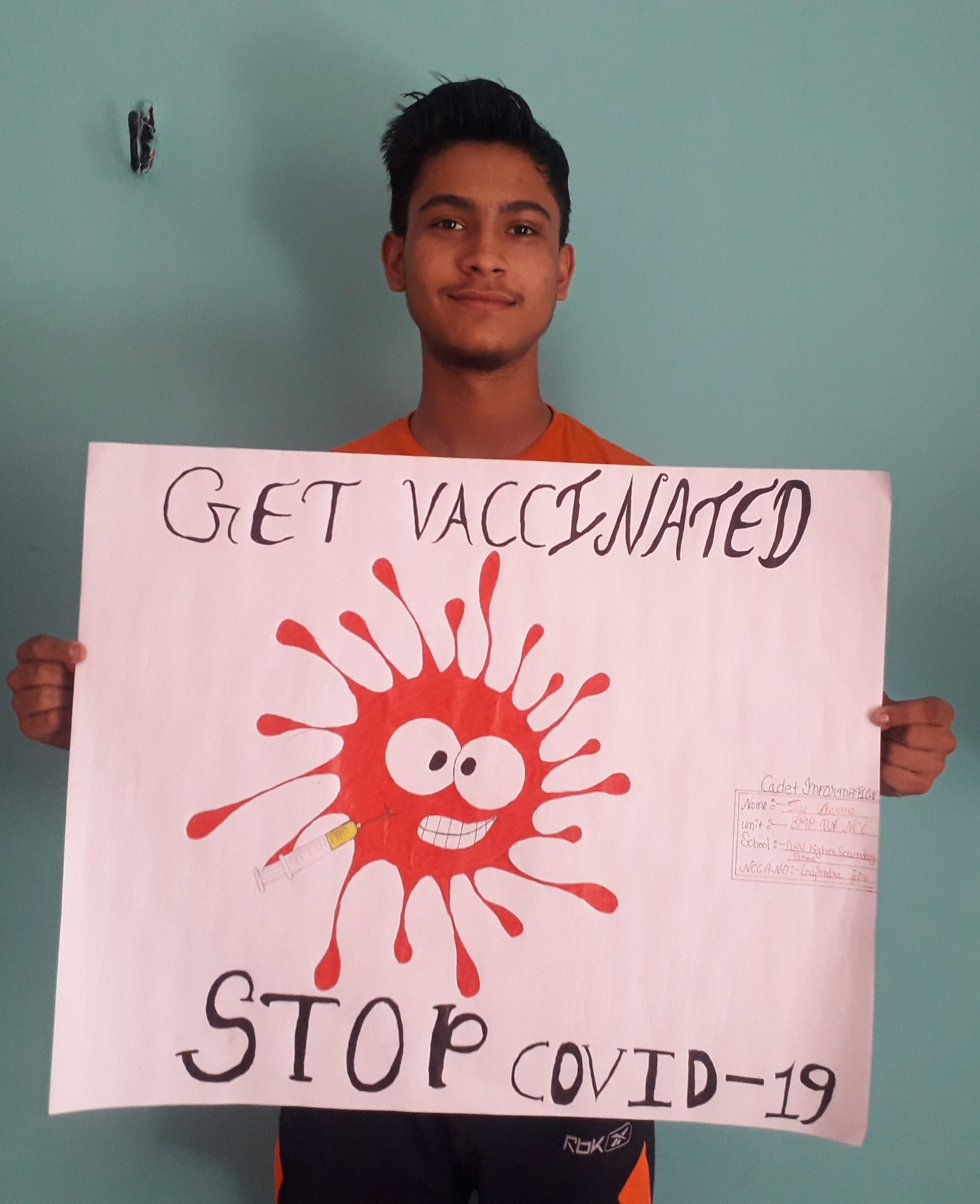 Poster on corona awareness – India NCC