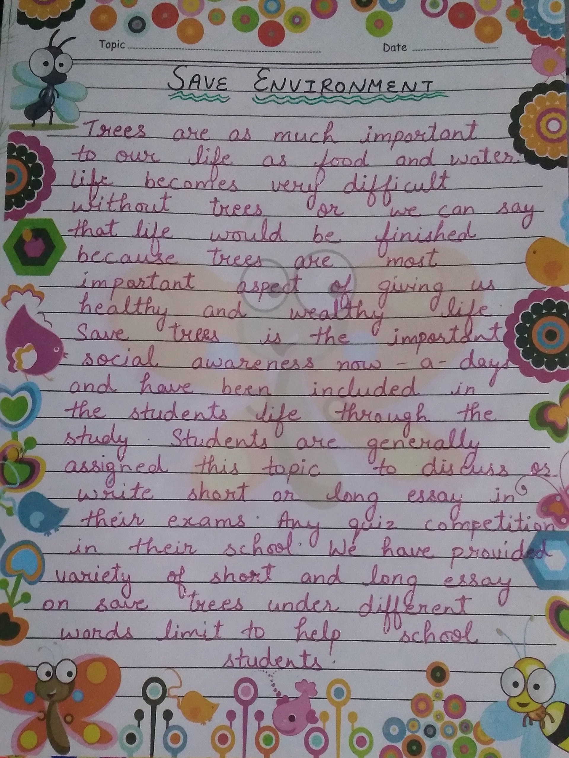 Save environment – India NCC