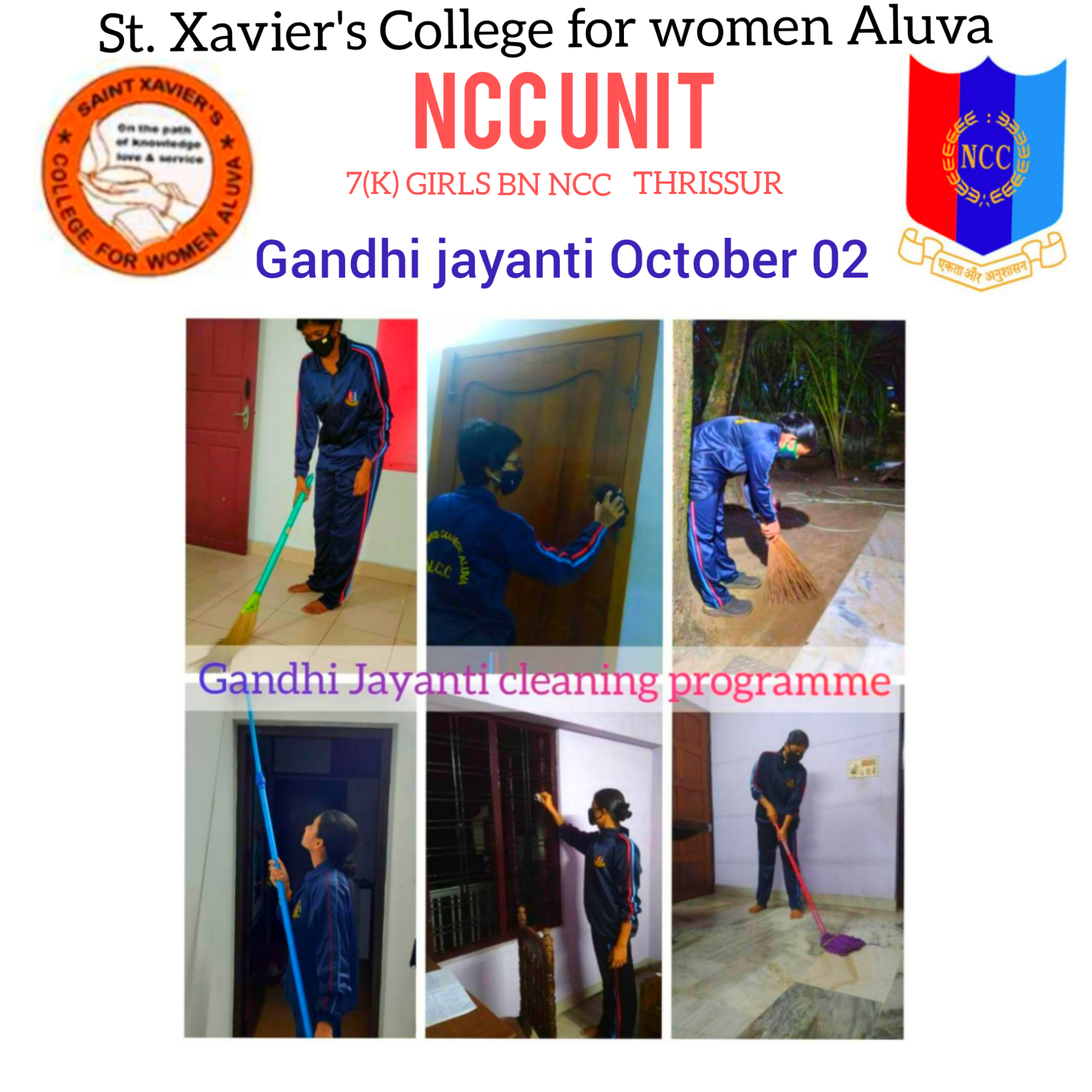 Gandhi Jayanti cleaning program – India NCC