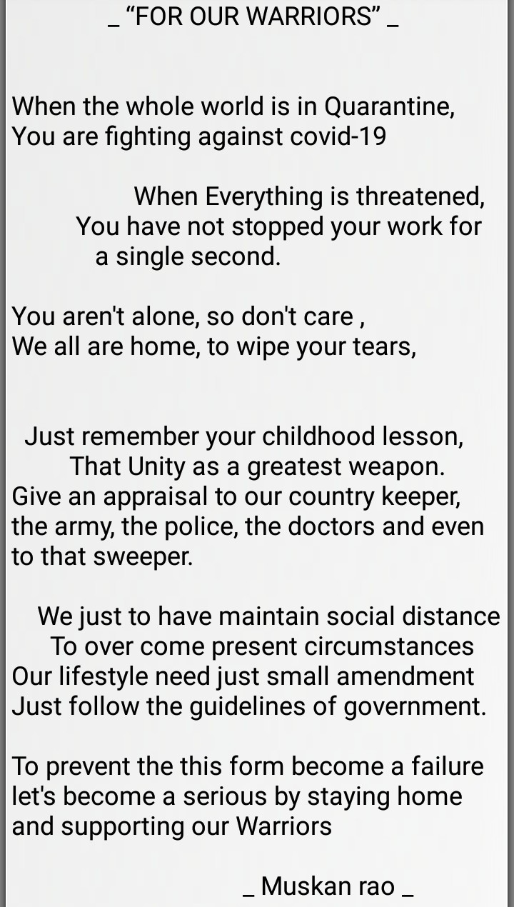 For our Warriors (poem) – India NCC