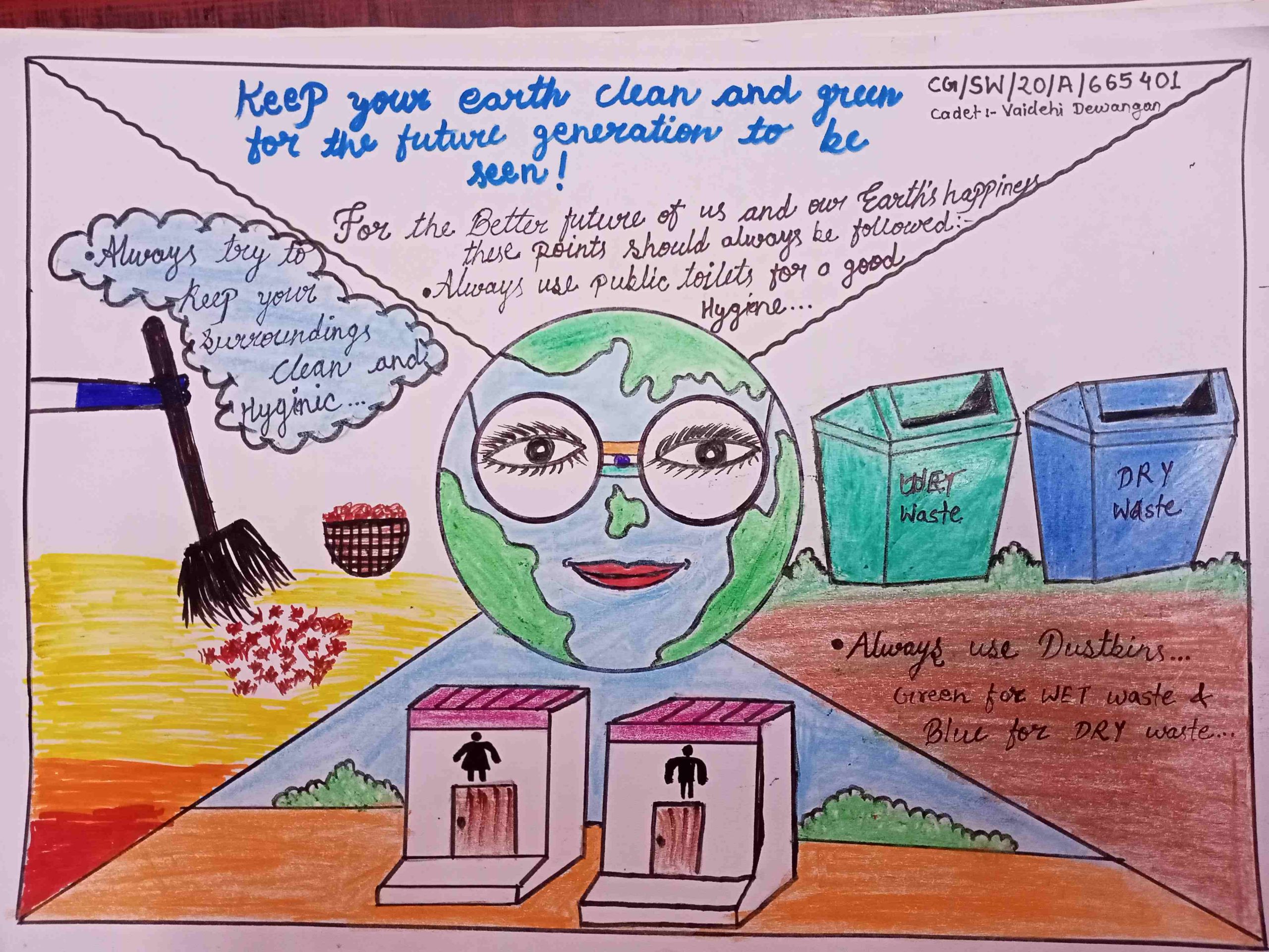 Poster on swachh bharat – India NCC