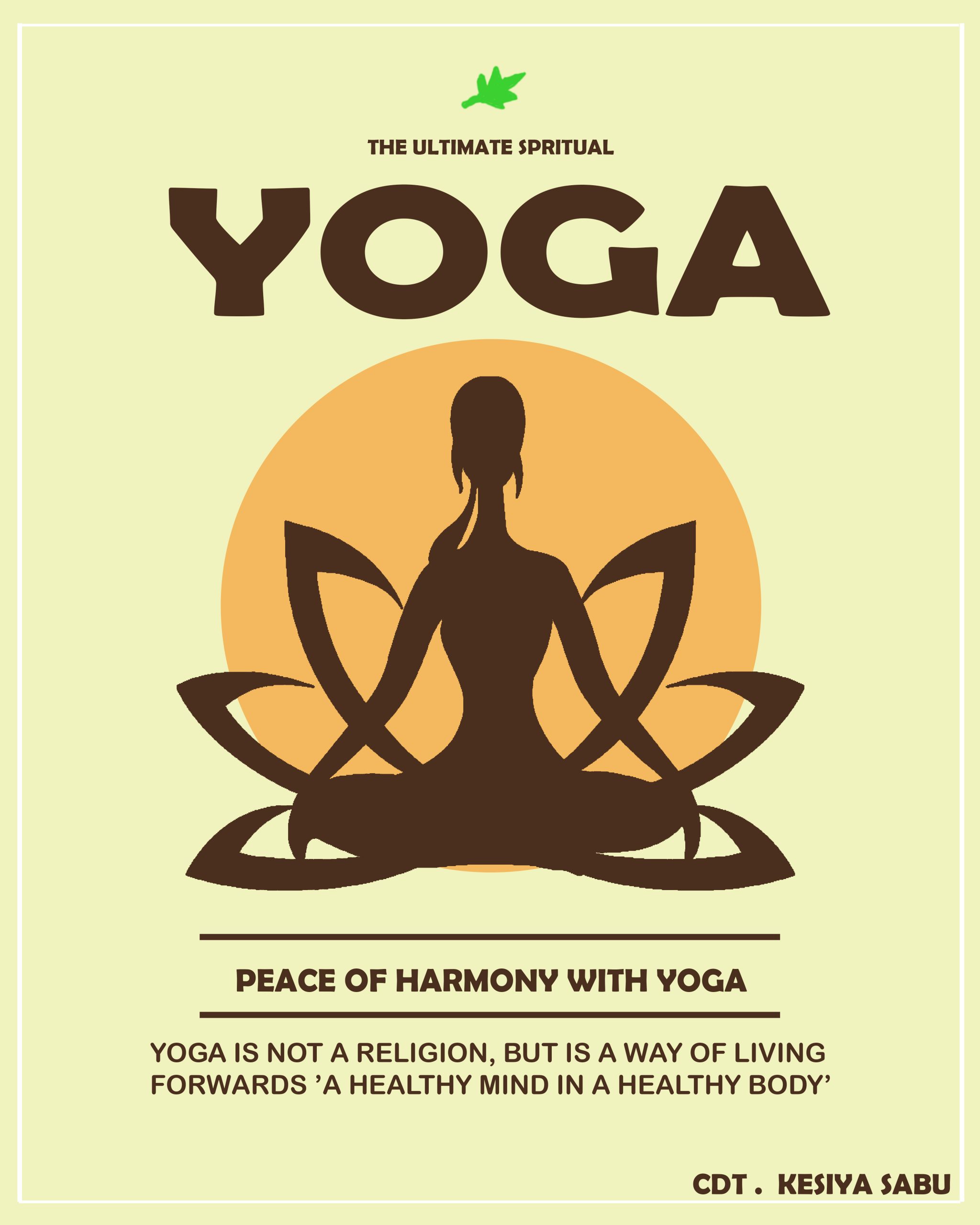 Poster-Yoga for peace and harmony – India NCC