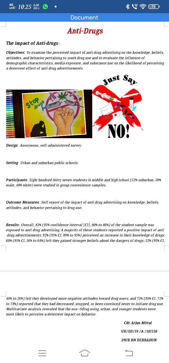 Anti-Drugs – India NCC