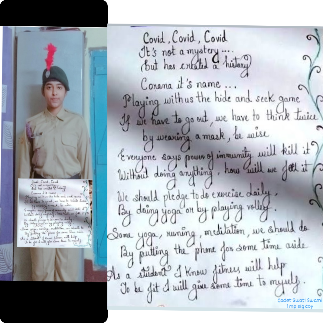 Poem on COVID -19 By:-Cadet Swati Swami From:- 1 MP Sig Coy Jbp Govt ...