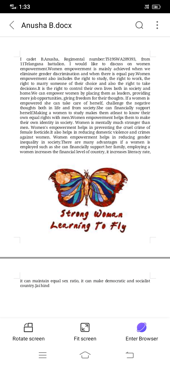 Women empowerment – India NCC