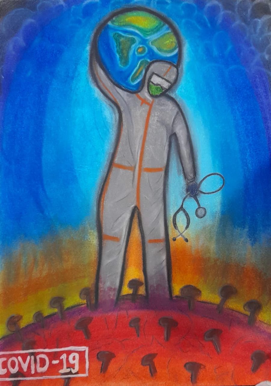 Covid-19 Drawing. – India NCC