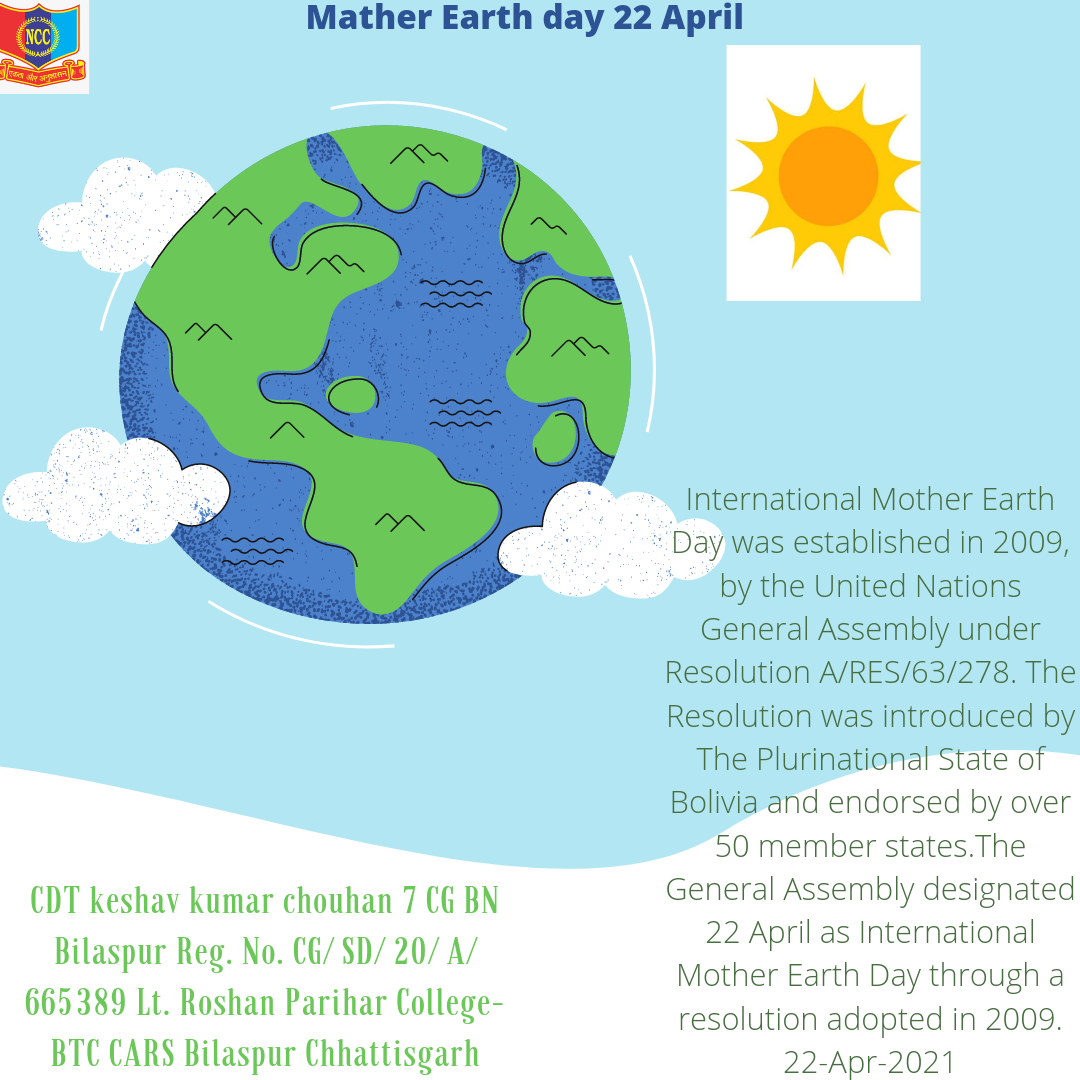 Mother Earth day – India NCC