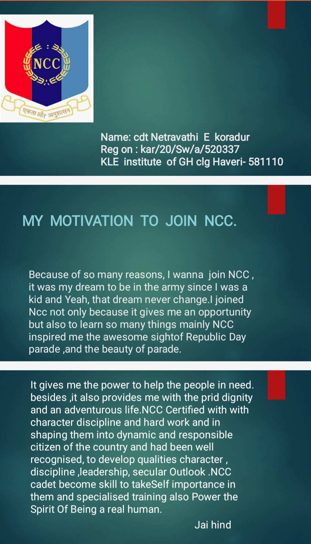 Ncc motivational – India NCC