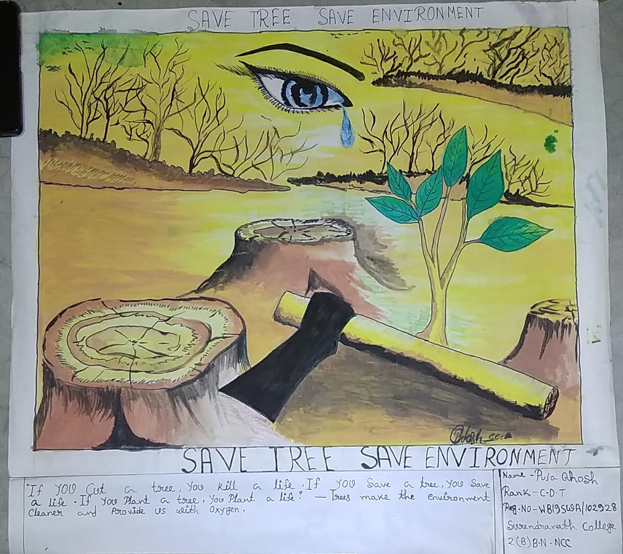 Save tree save our environment – India NCC