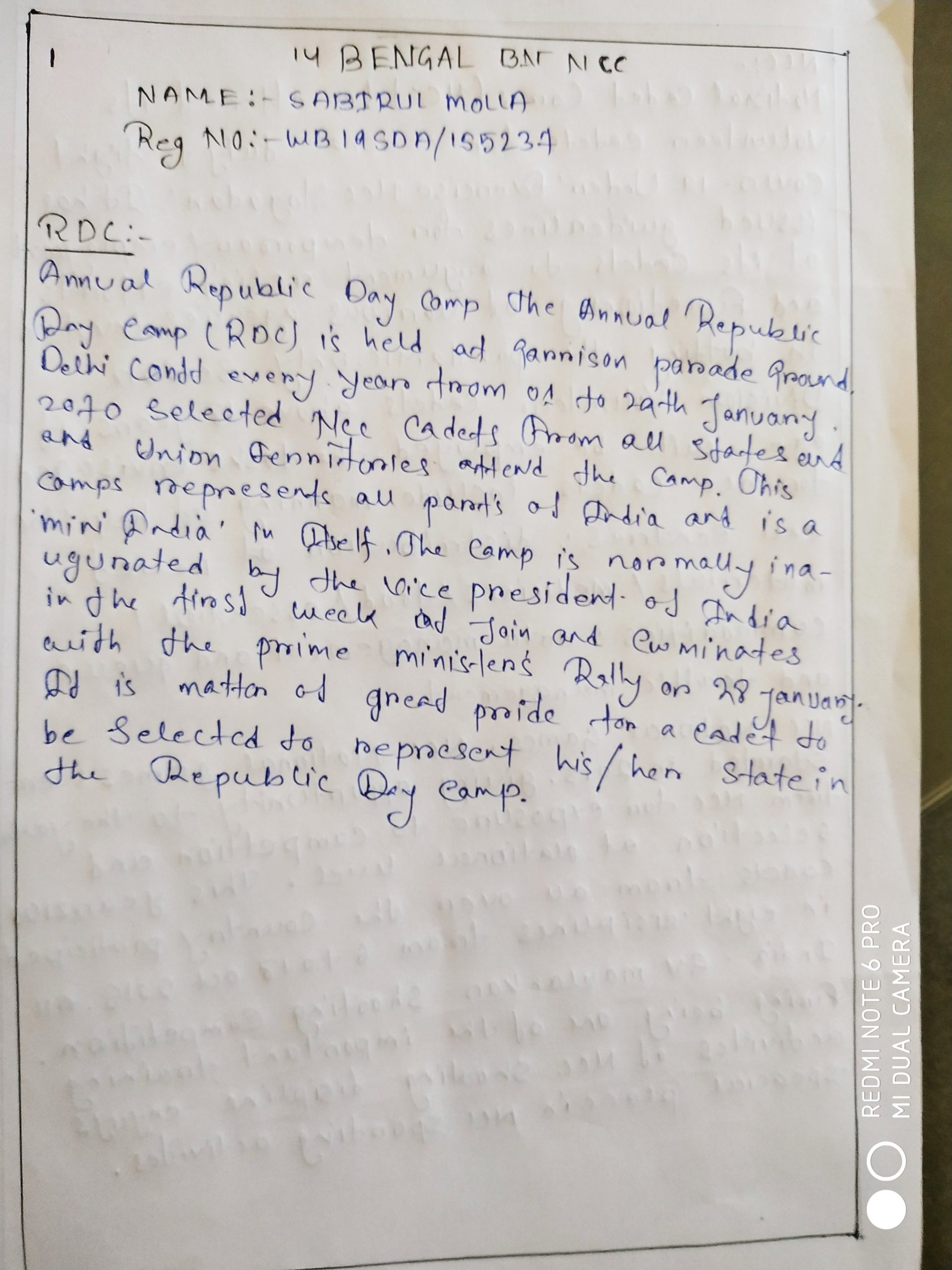 RDC – India NCC