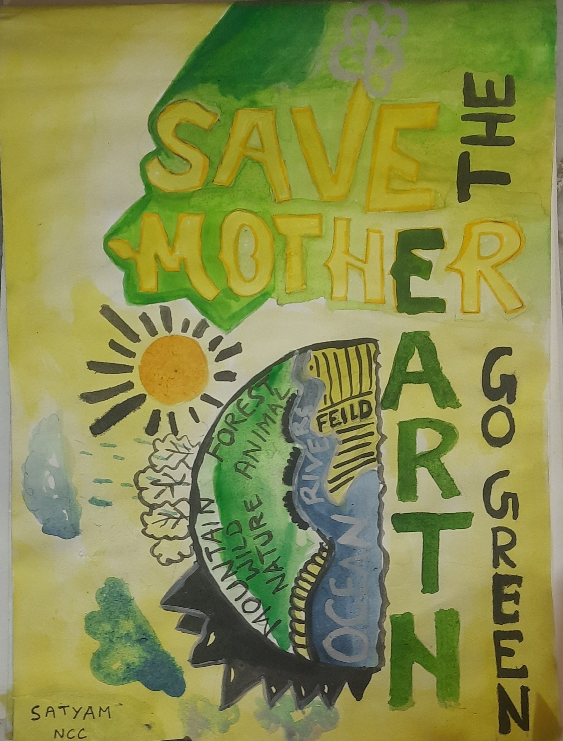 poster on Save Environment – India NCC