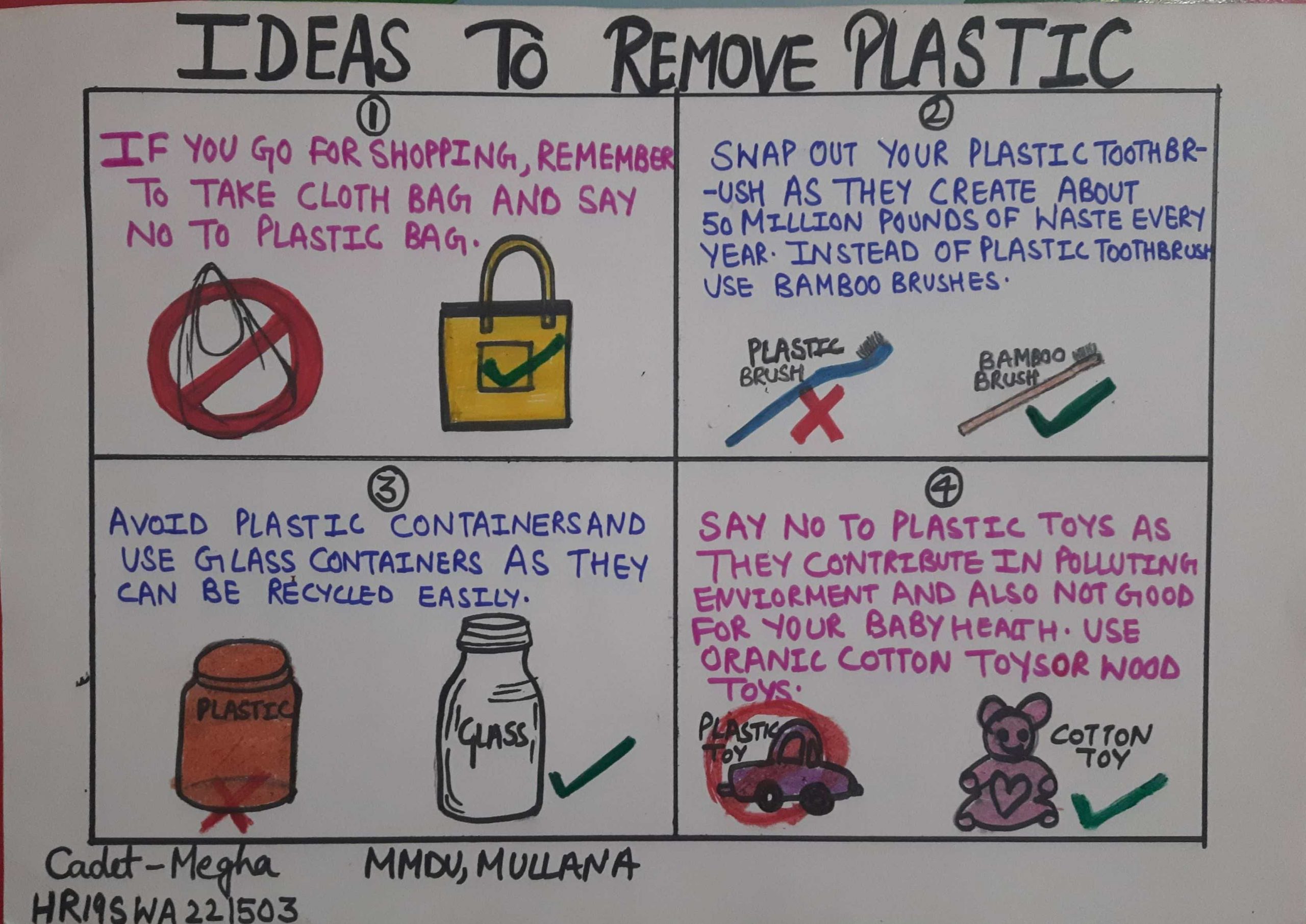 Elimination of single use of plastic – India NCC