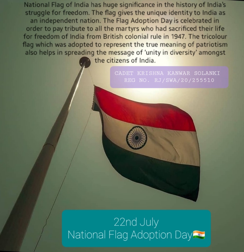 Indian Flag Adoption Day – India NCC