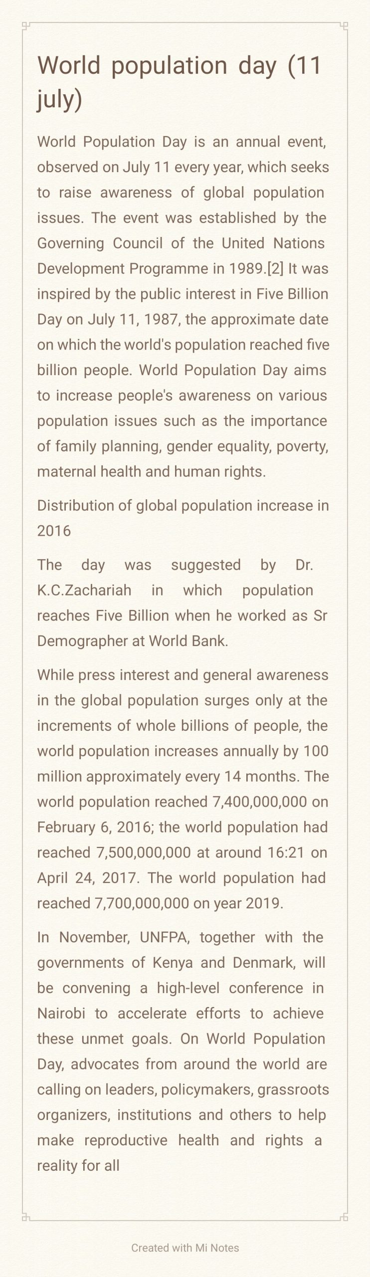 World population day – India NCC