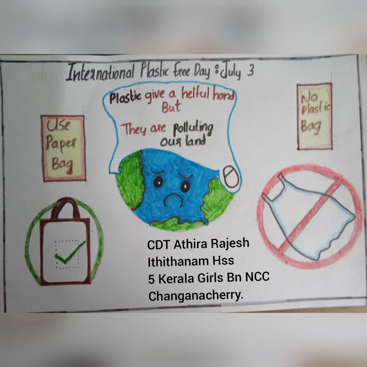 International plastic free day – India NCC
