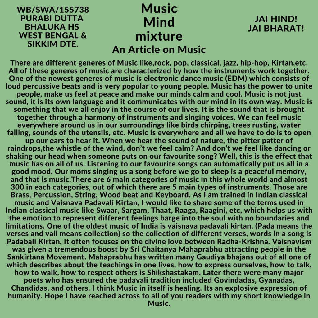 Music Article – India NCC