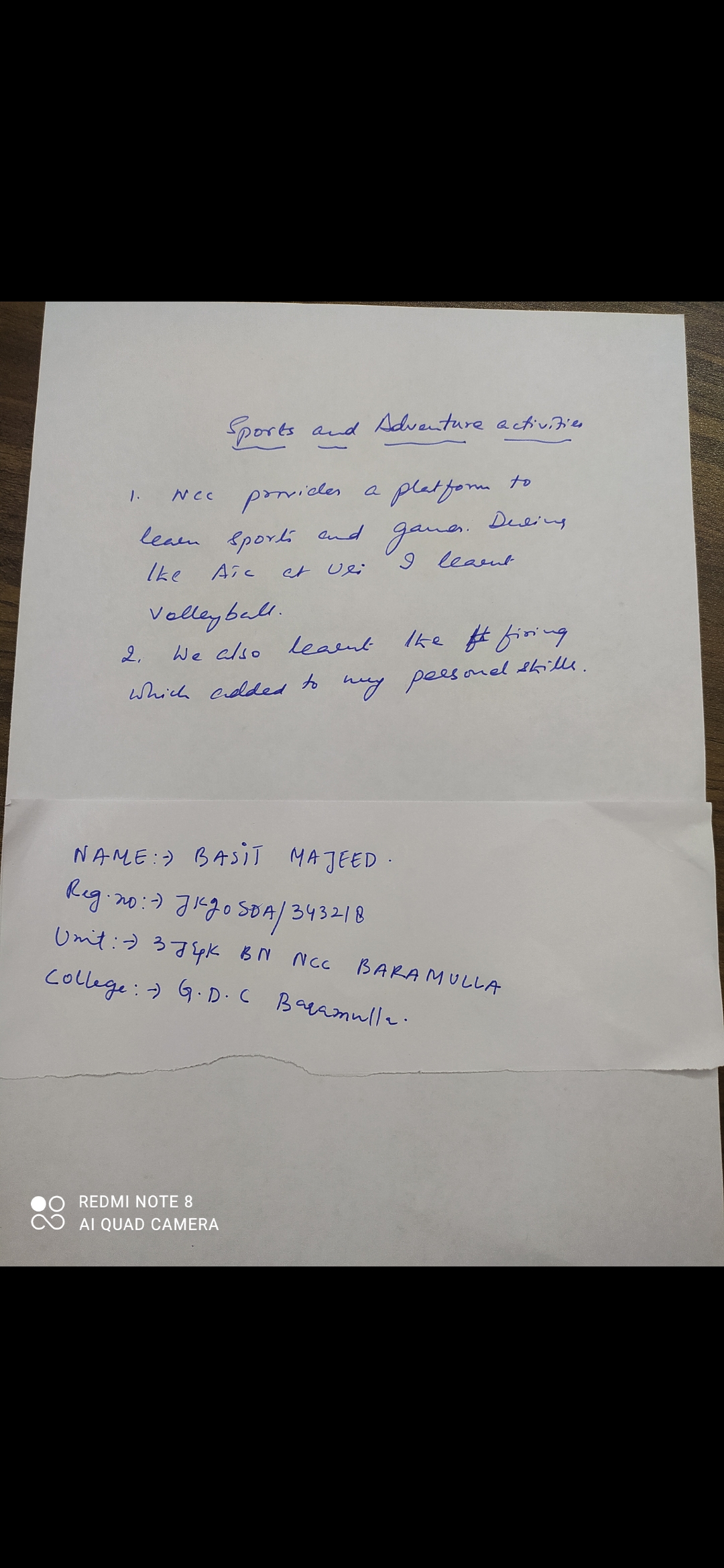 Sports And Adventure Activities – India NCC