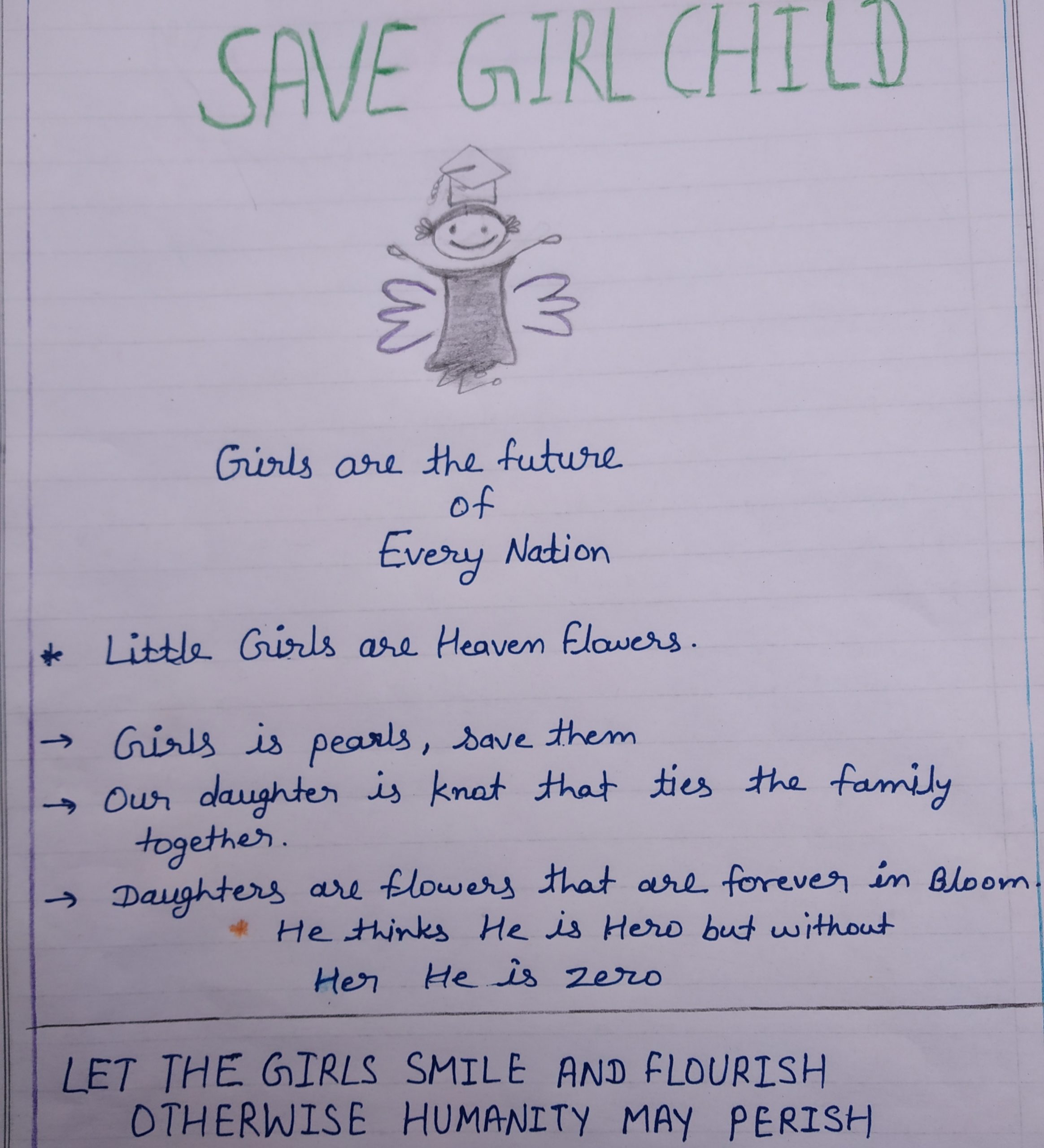 Save girl child – India NCC