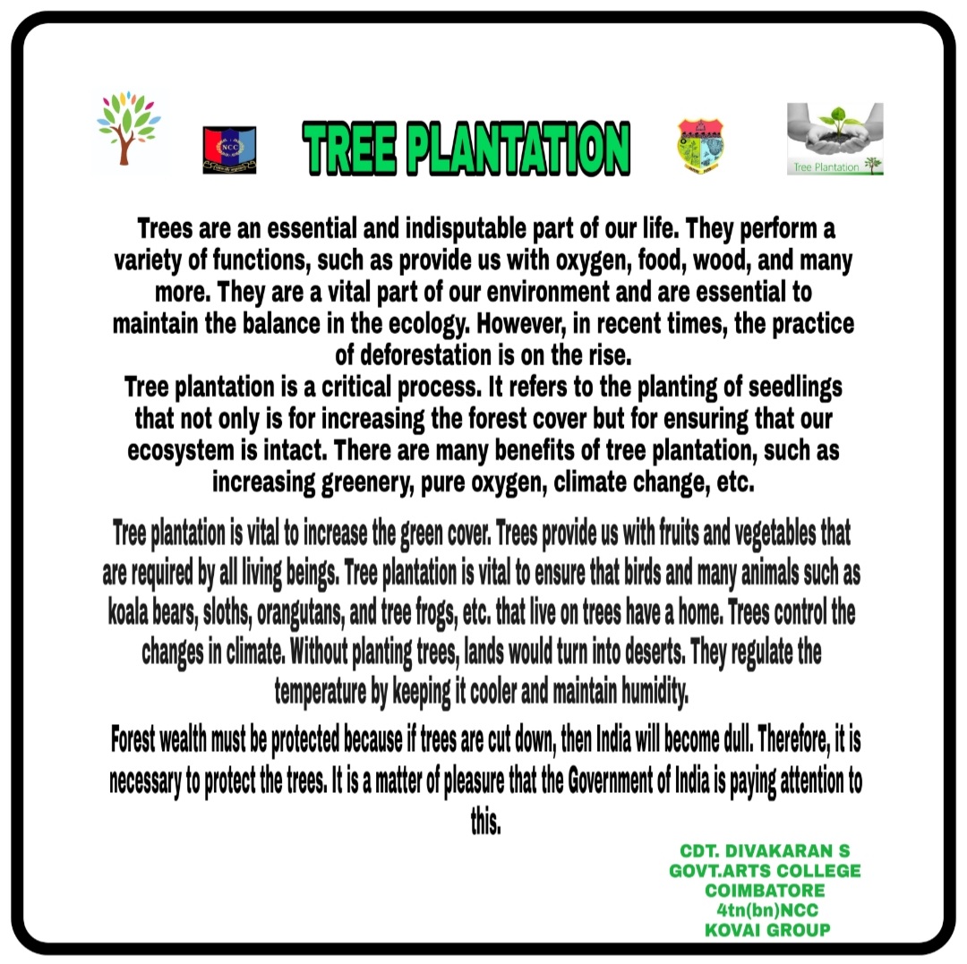 Tree plantation – India NCC