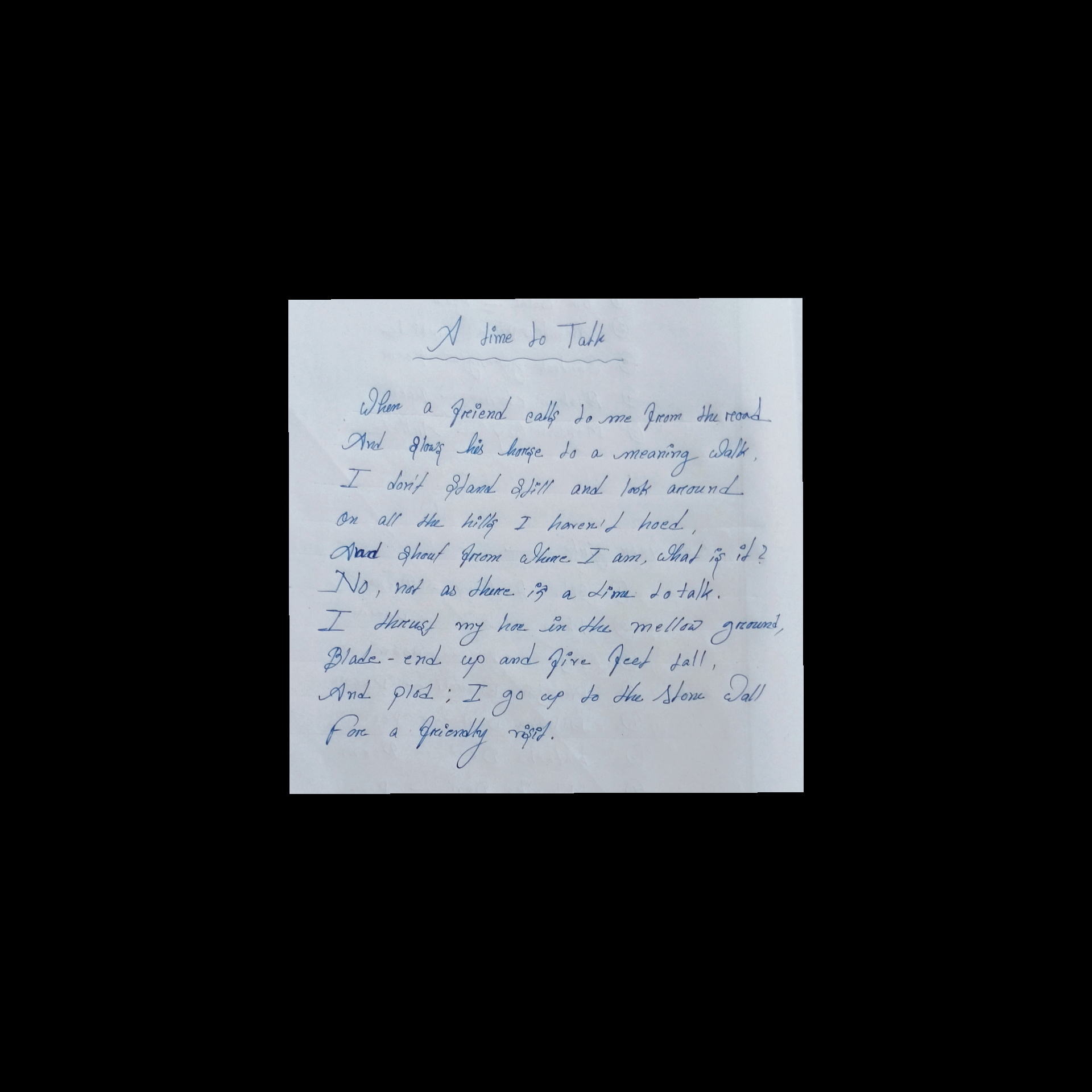 A time to talk – India NCC