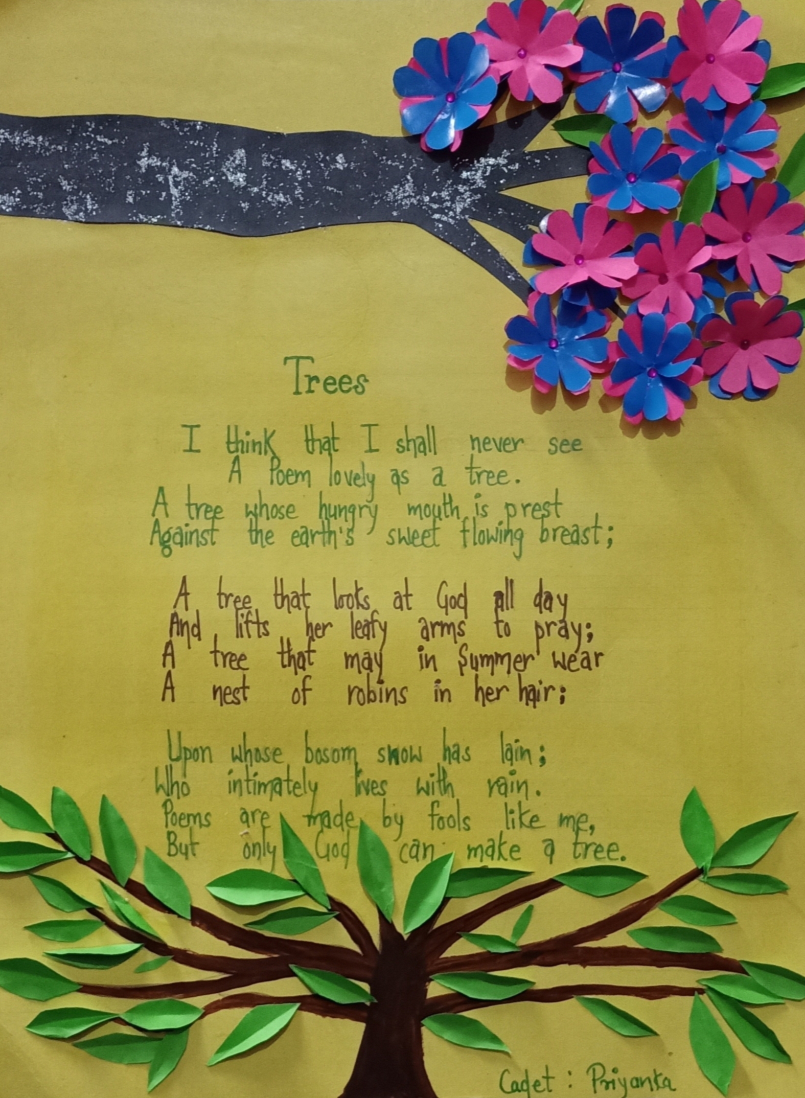 Poem on trees – India NCC