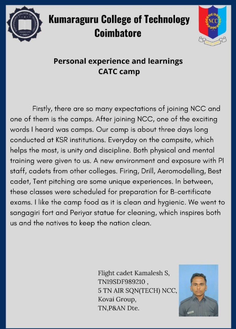 CATC experience – India NCC